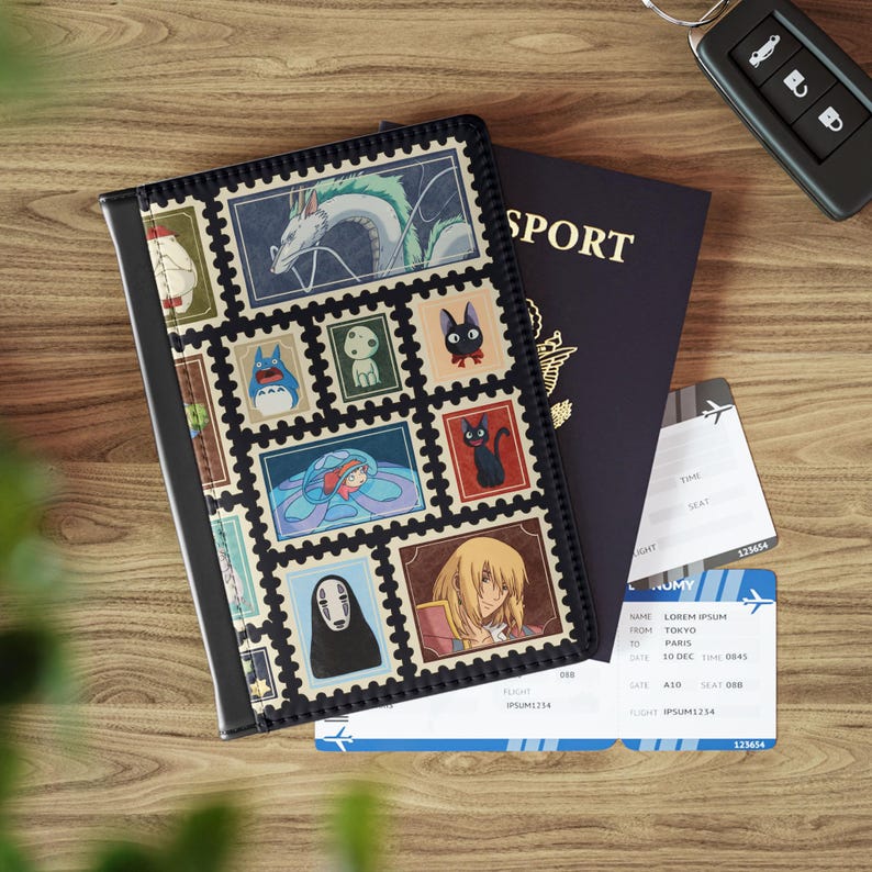 Studio Ghibli Stamp Passport Cover – Anime Travel Holder - Etsy