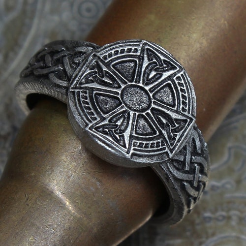Celtic Cross Ring Handcrafted Pewter Ring Celtic Knot Ring - Etsy
