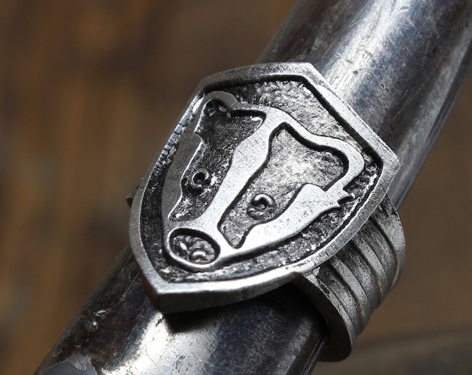 3-piece Badger Rings, Badger Ring Set, Badger Ring,animal Ring,three ...