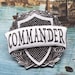 Commander Badge --- Pirate Crew Pin --- Handcrafted Pewter Accessories ...