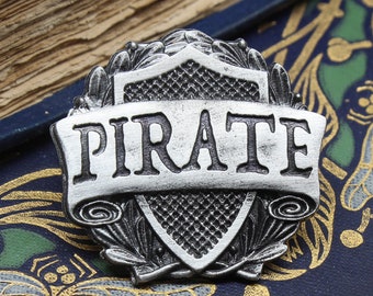 Pirate Queen Badge Pirate Crew Pin Handcrafted Pewter Accessories by ...
