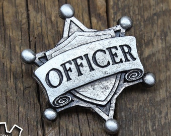 Detective Badge Cosplay Pin Handcrafted Pewter Accessories | Etsy