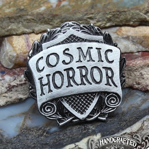 Cosmic Horror Badge --- Handcrafted Pewter Accessories by Doctor Gus ...