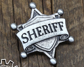 Detective Badge Cosplay Pin Handcrafted Pewter Accessories | Etsy
