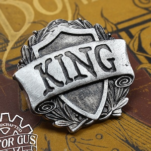 King Badge - RPG Character Class Pin - Handcrafted Pewter Accessories ...