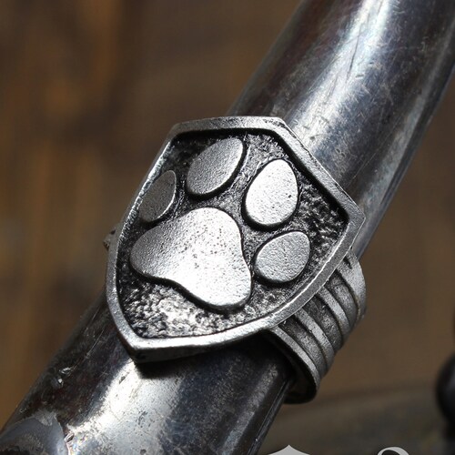 Badger Shield Ring Adjustable Handcrafted by Doctor Gus - Etsy