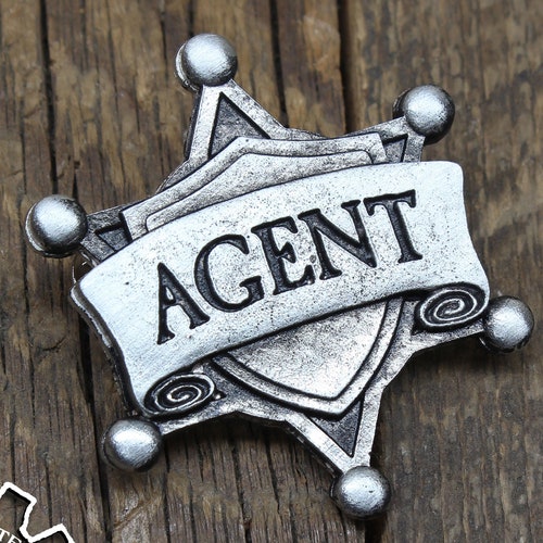 Detective Badge Cosplay Pin Handcrafted Pewter Accessories - Etsy