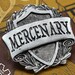Mercenary Badge RPG Character Class Pin Handcrafted Pewter Accessories ...