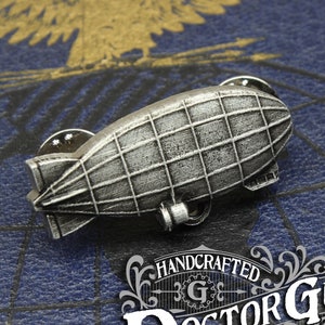 Airship Pin - Steampunk Zeppelin Blimp Brooch - Fine Handcrafted Pewter ...