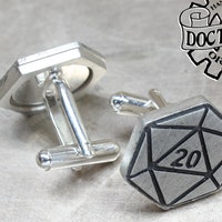 D20 Cufflinks Geek Wedding D&D Cuff Links Dungeons and Dragons Nerd ...