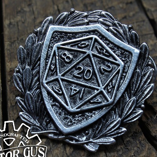 D20 Nat 20 Heraldic Badge Heraldry Cosplay Pin Handcrafted - Etsy Canada