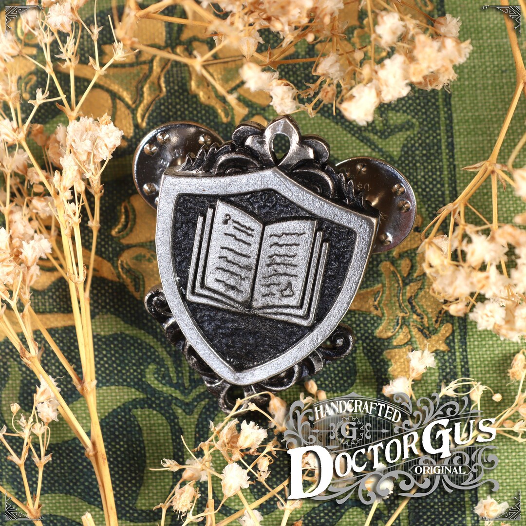 Book Skill Badge - LARP Cosplay Pin - Handcrafted Pewter Accessories by ...