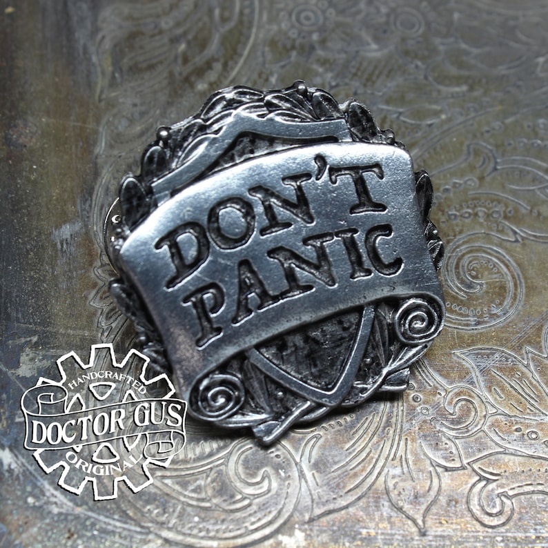 Don't Panic Badge RPG Character Class Pin Handcrafted | Etsy