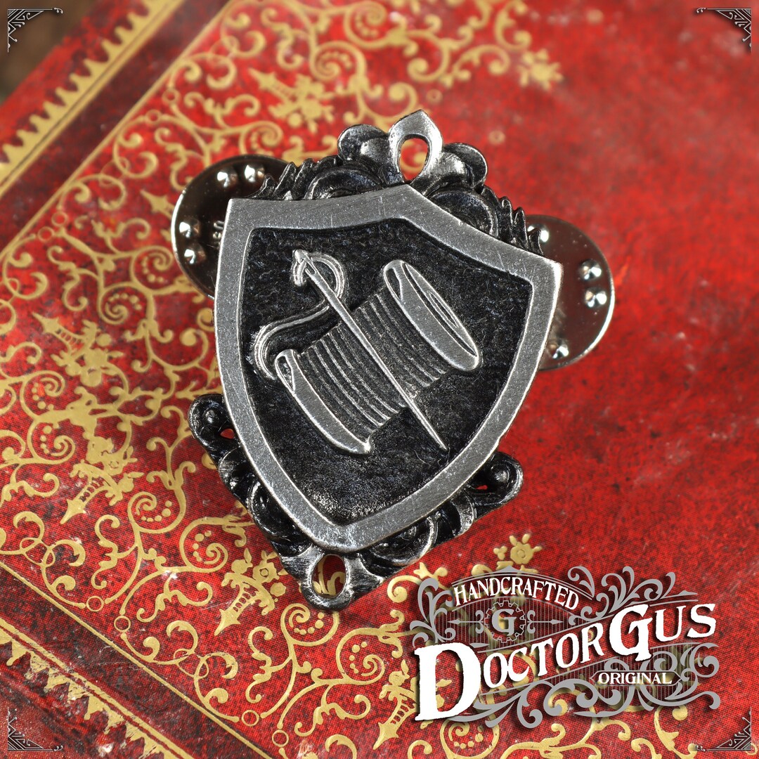 Sewing Skill Badge - LARP Cosplay Pin - Handcrafted Pewter Accessories ...