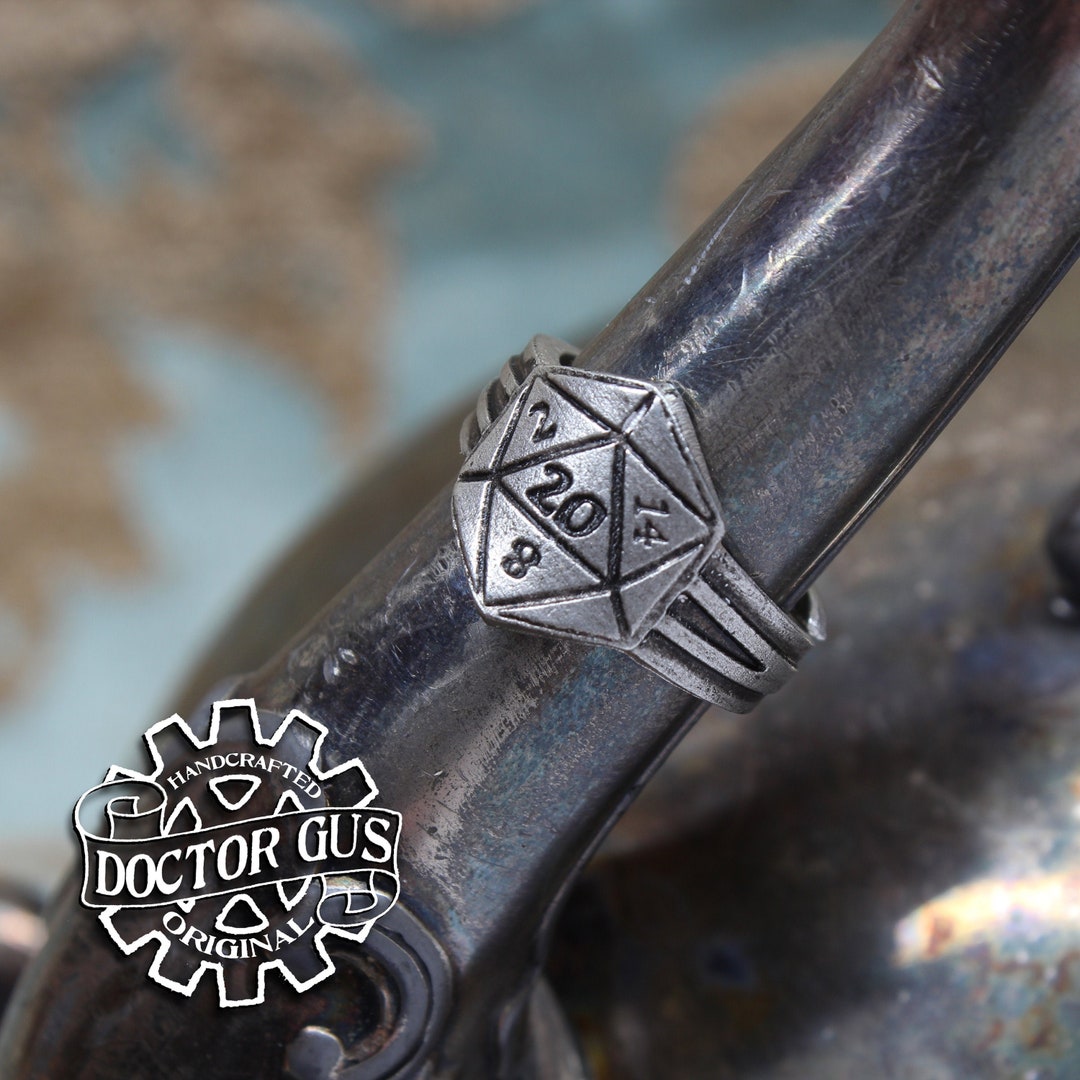 D20 Ring - Adjustable - Handcrafted by Doctor Gus - Natural Twenty Dice ...
