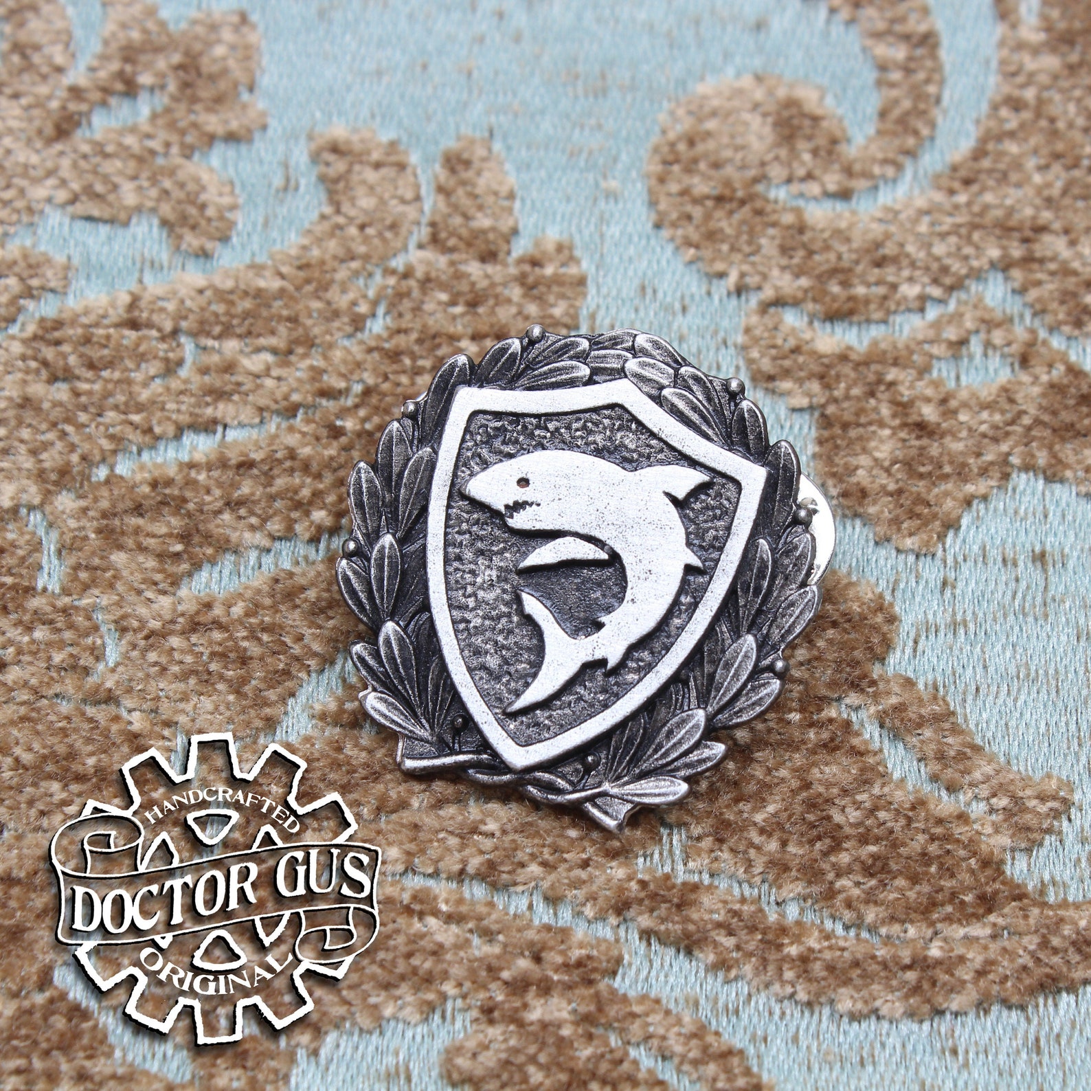 Shark Heraldic Badge Heraldry Cosplay Pin Handcrafted | Etsy