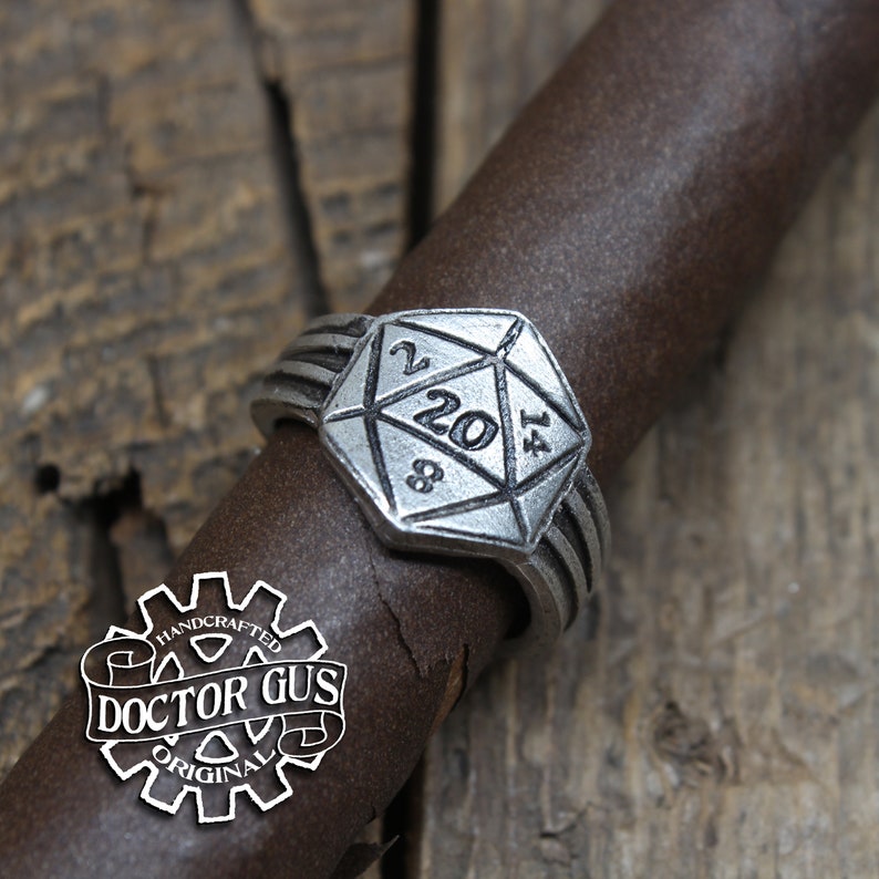 D20 Ring Adjustable Handcrafted by Doctor Gus Natural | Etsy