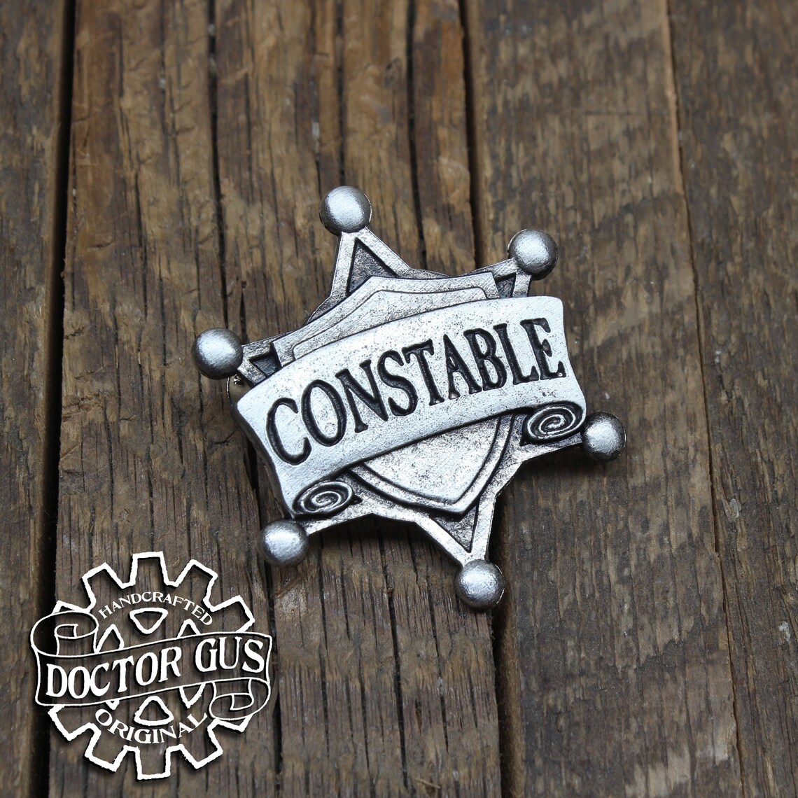 Constable Badge Cosplay Pin Handcrafted Pewter Accessories | Etsy