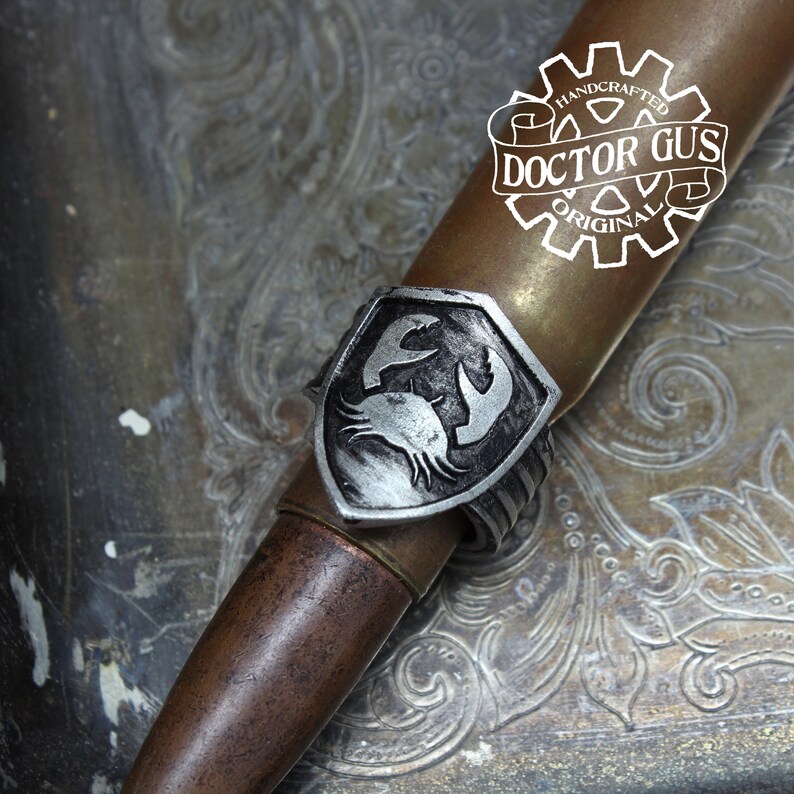 Crab Shield Ring Adjustable Handcrafted by Doctor Gus - Etsy