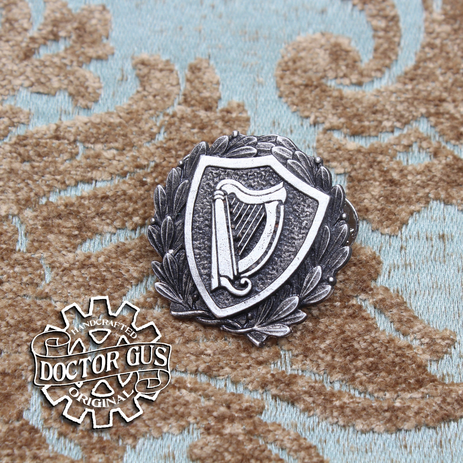 Harp Heraldic Badge Heraldry Cosplay Pin Handcrafted | Etsy