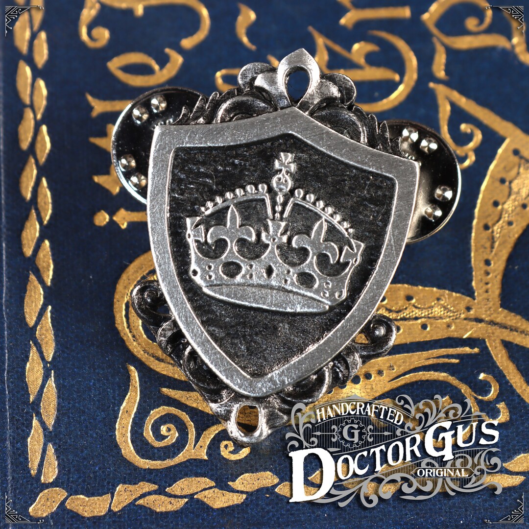 Crown Skill Badge - LARP Cosplay Pin - Handcrafted Pewter Accessories ...