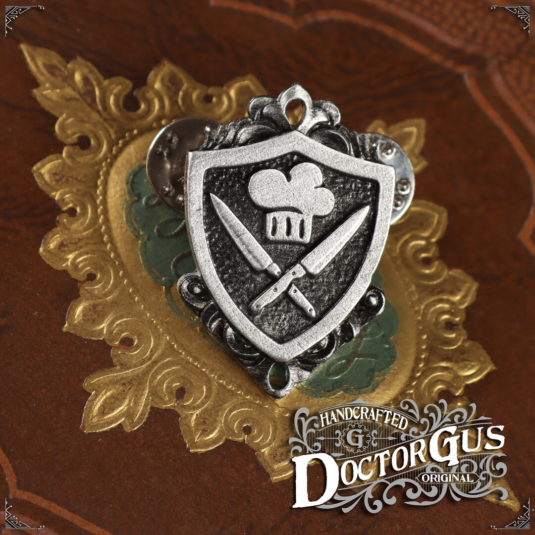 Cooking Skill Badge - LARP Cosplay Pin - Handcrafted Pewter Accessories ...