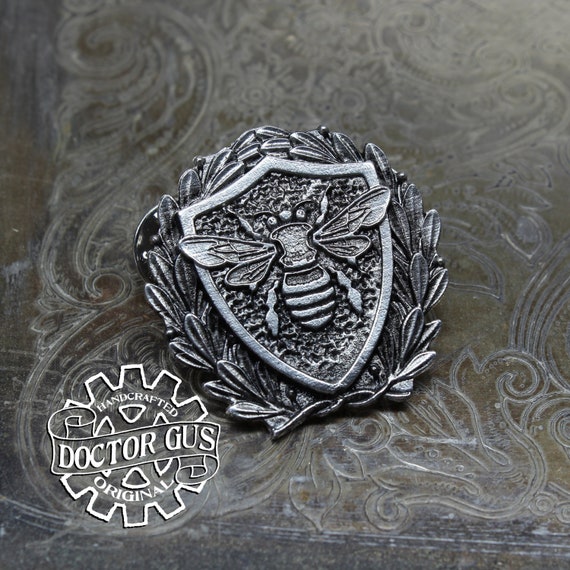 Bee Heraldic Badge Heraldry Cosplay Pin Handcrafted Pewter | Etsy