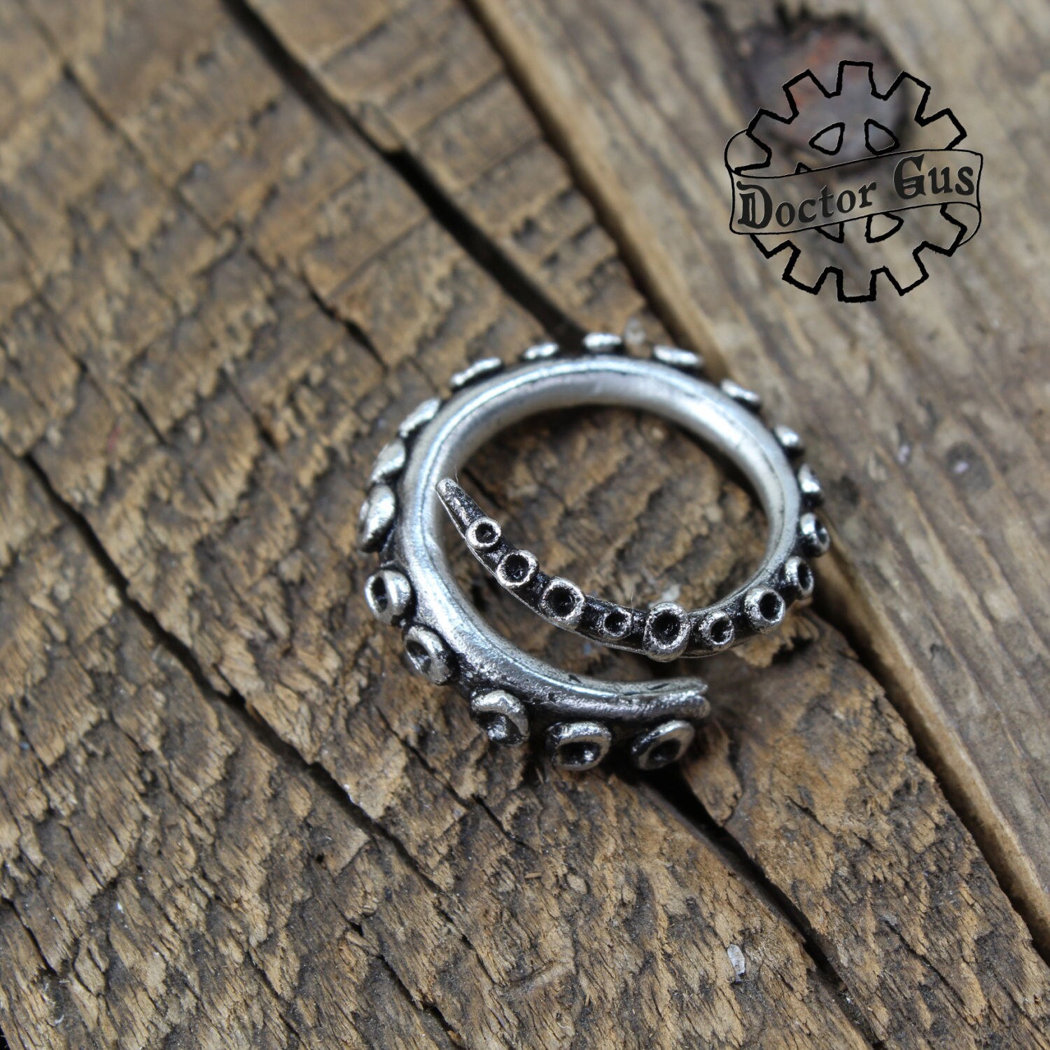 Tentacle Ring Handcrafted in Pewter Octopus Tentacle Ring | Etsy