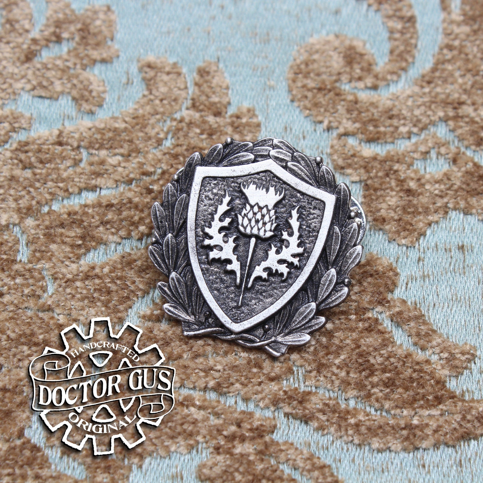 Thistle Heraldic Badge - Heraldry Cosplay Pin - Handcrafted Pewter ...