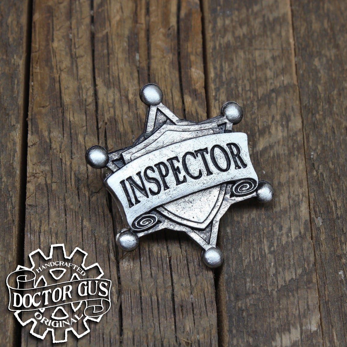 Inspector Badge Cosplay Pin Handcrafted Pewter Accessories - Etsy