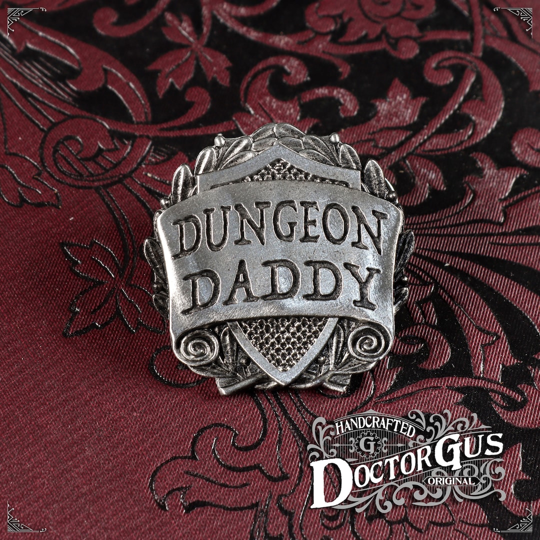 Dungeon Daddy Badge - Gaming DM Dungeon Master Pin - Handcrafted Pewter ...