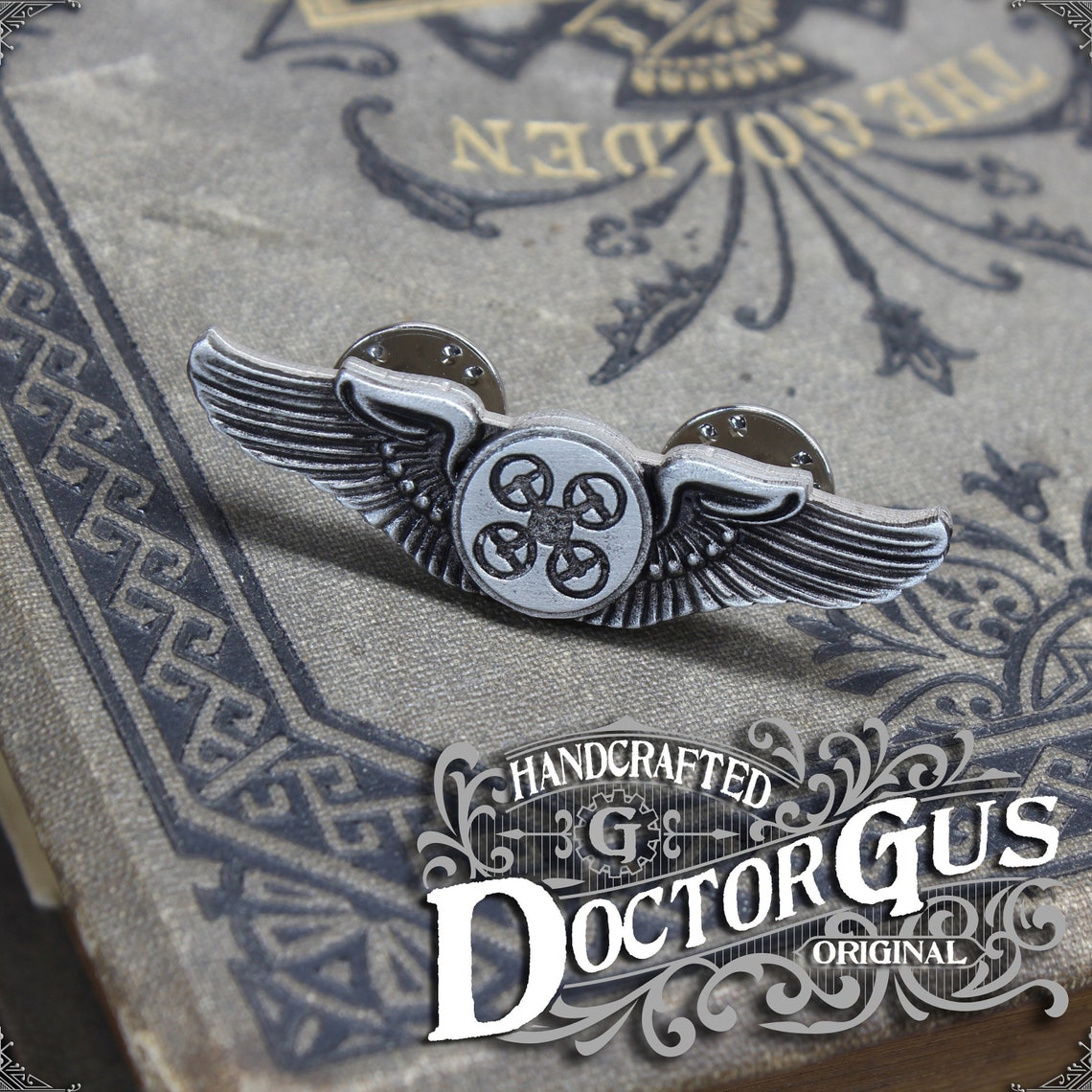 Drone Pilot Wings - UAV Operator Wings - 2 Inches Wide - Multirotor ...