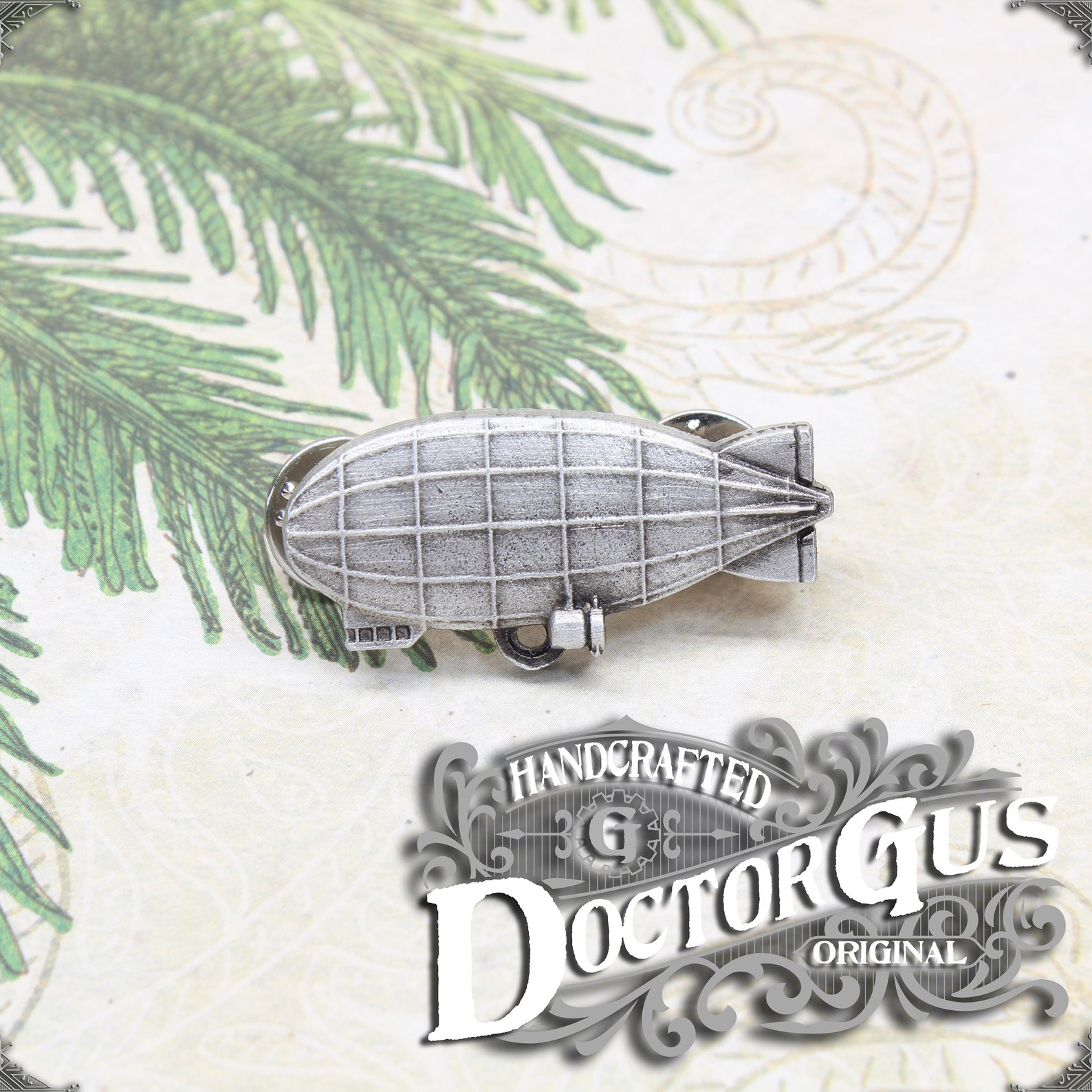 Airship Pin Steampunk Zeppelin Blimp Brooch Fine - Etsy