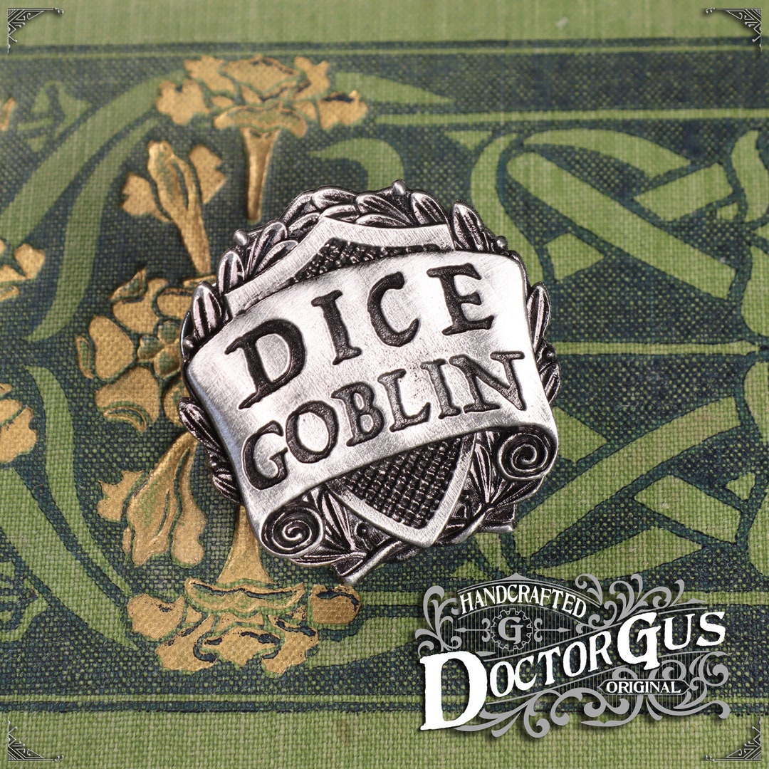Dice Goblin Badge - RPG Character Class Pin - Handcrafted Pewter ...