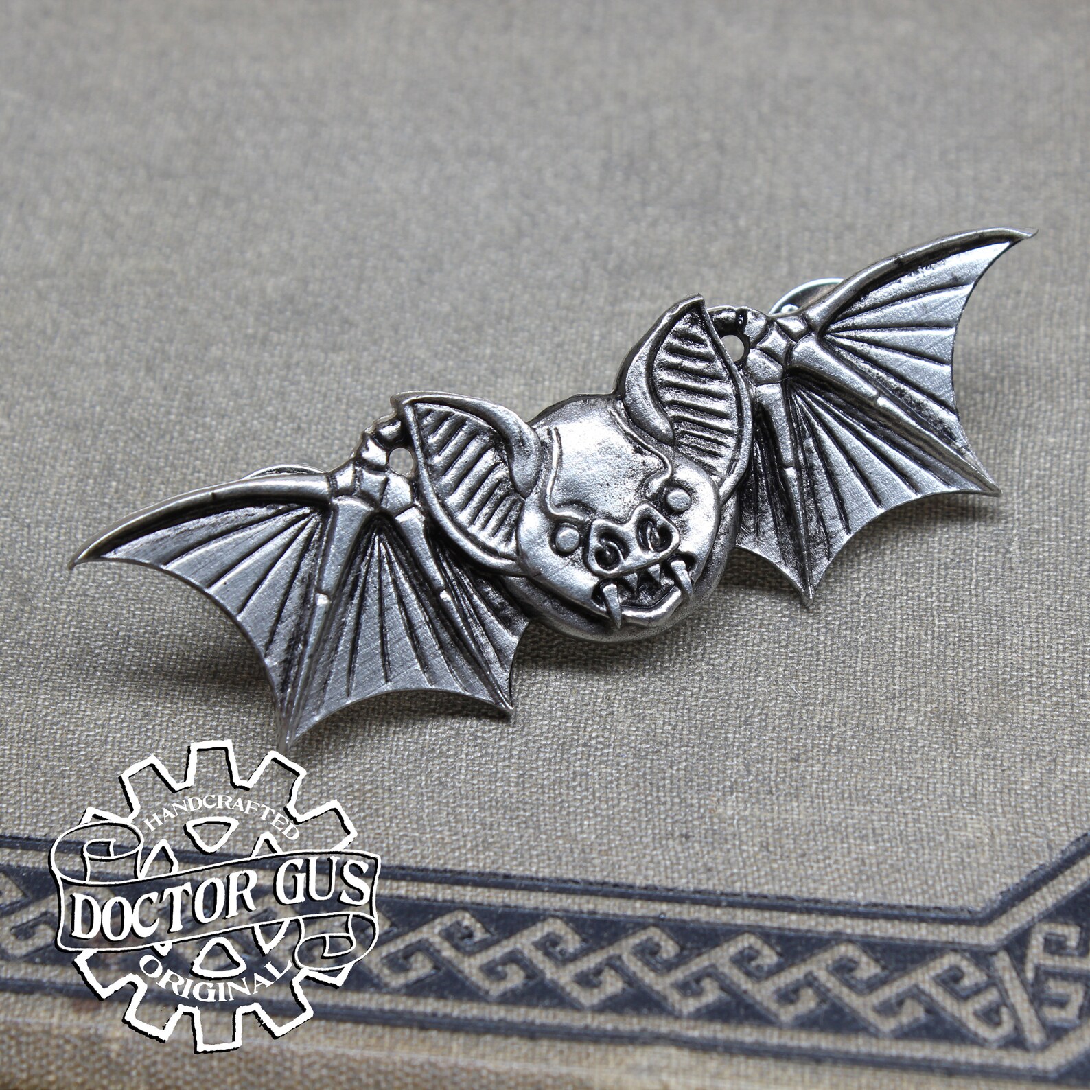 Bat Pilot Wings - Vampire Bat Badge - Steampunk Pilot Wings - Doctor ...