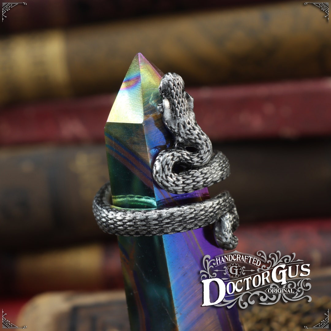 Coiled Serpent Ring - Adjustable Snake Ring - Handcrafted Pewter by ...
