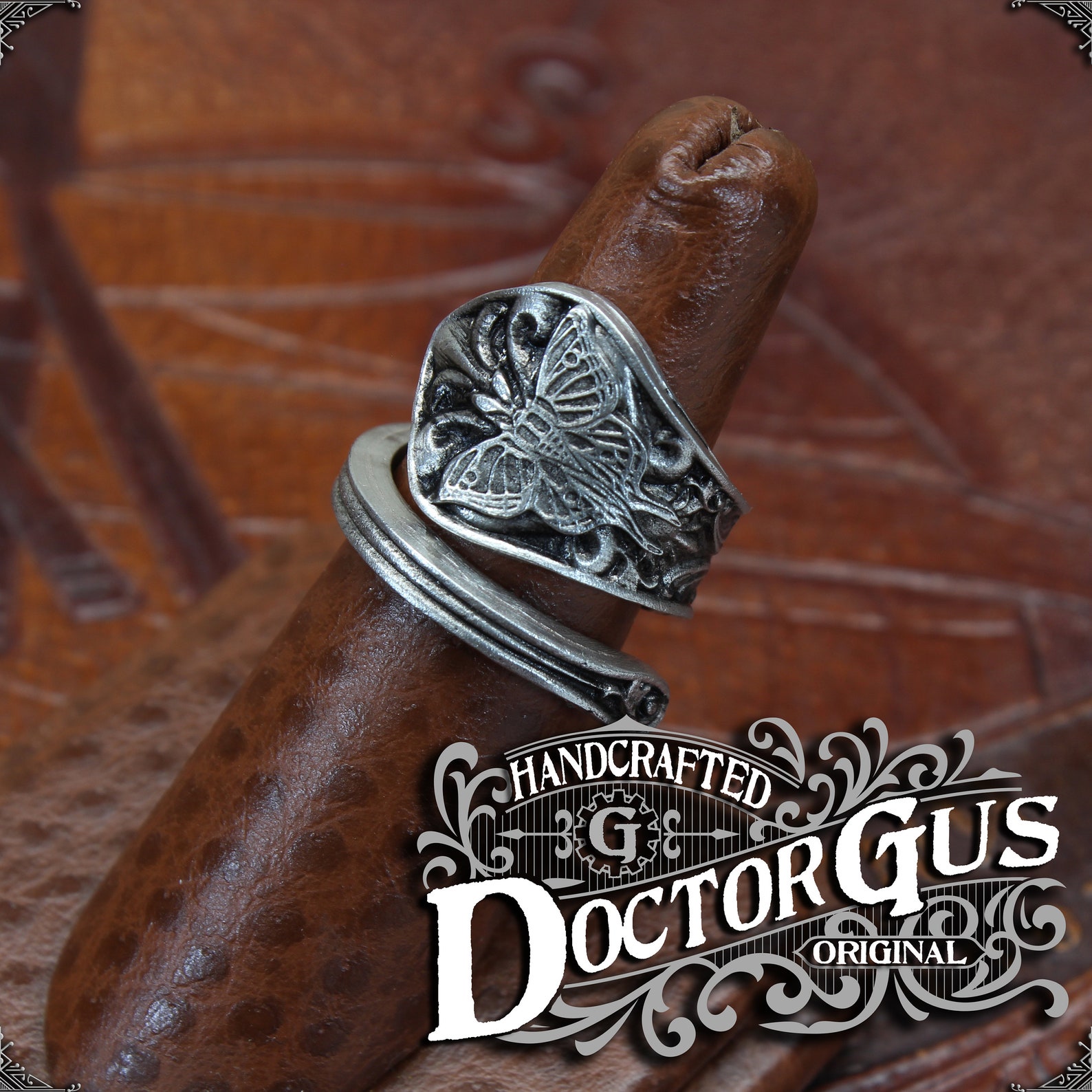 Luna Moth Ring Adjustable Wrap Style Handcrafted Pewter - Etsy