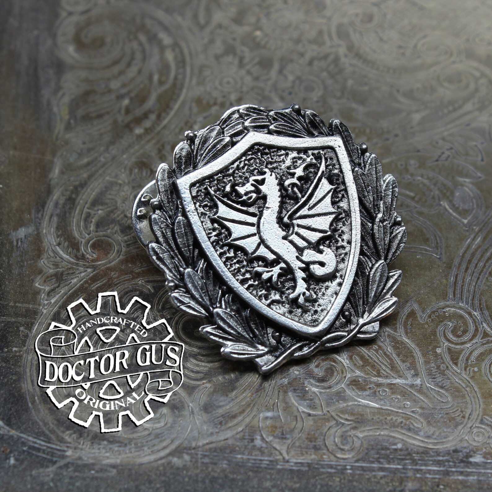 Dragon Heraldic Badge Heraldry Cosplay Pin Handcrafted - Etsy