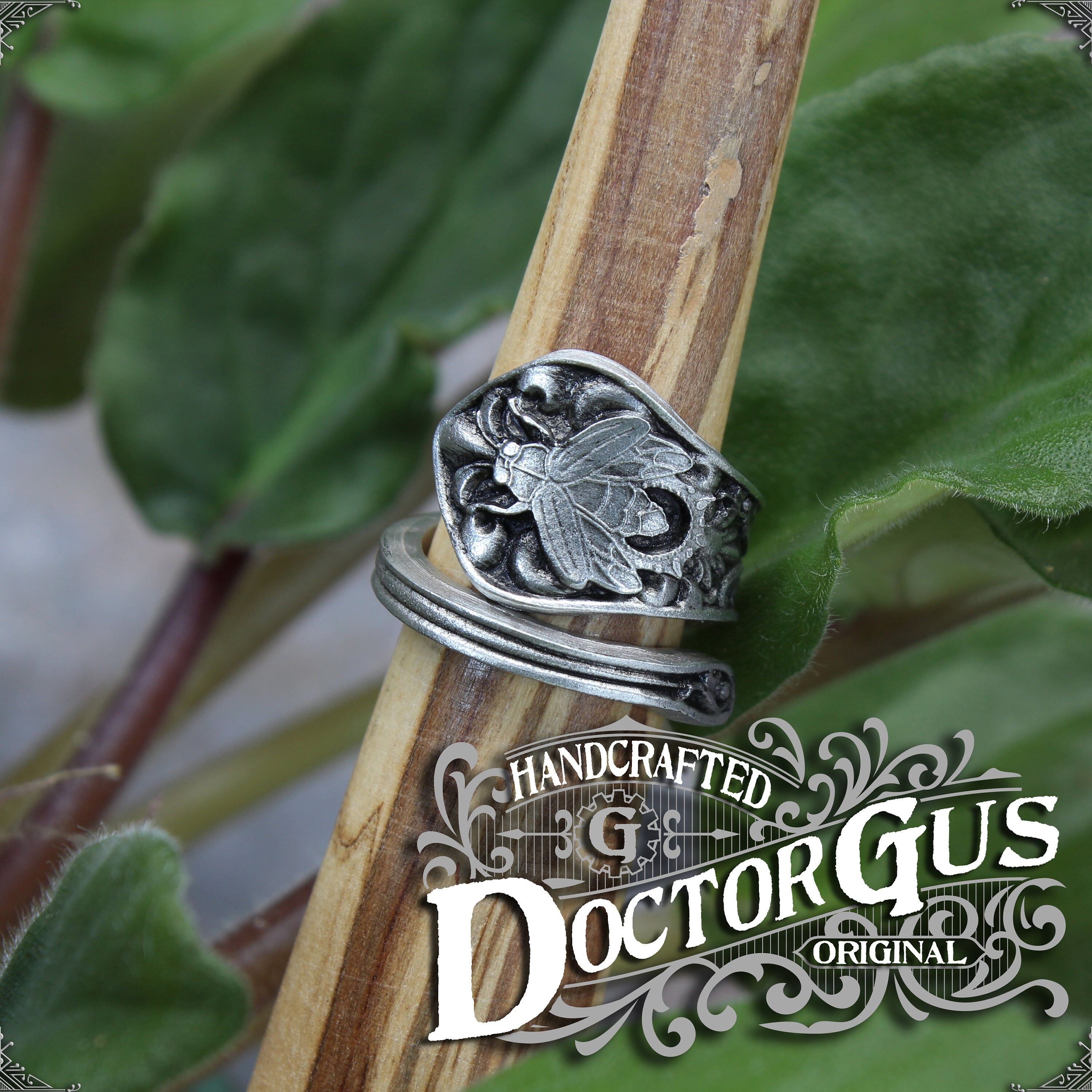 Firefly Ring Adjustable Wrap Style Handcrafted Pewter by | Etsy