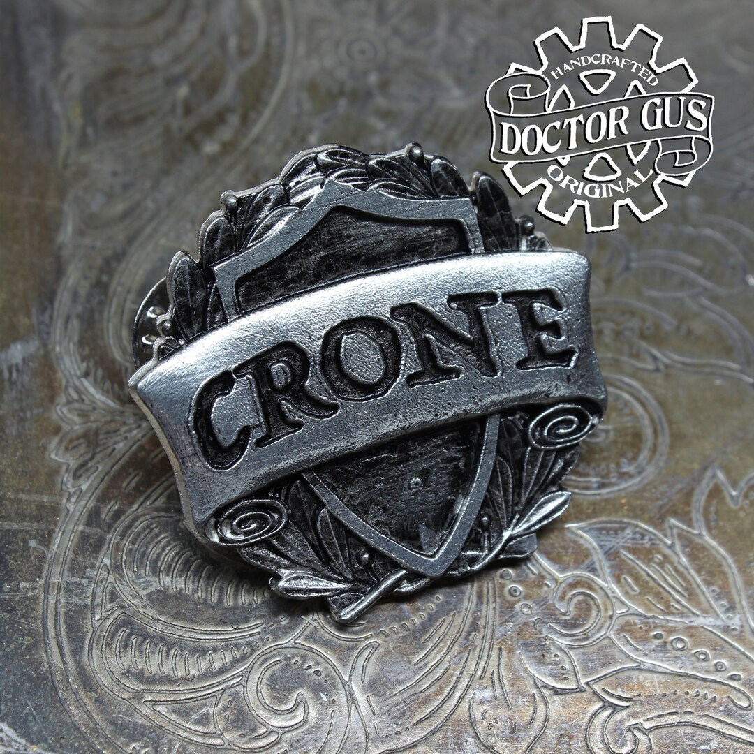 Crone Class Badge - RPG Character Class Pin - Handcrafted Pewter ...