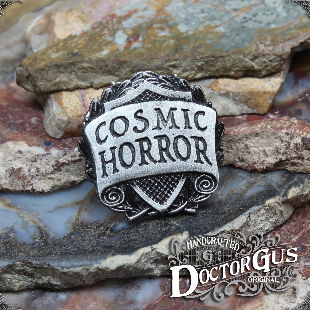 Cosmic Horror Badge --- Handcrafted Pewter Accessories by Doctor Gus ...
