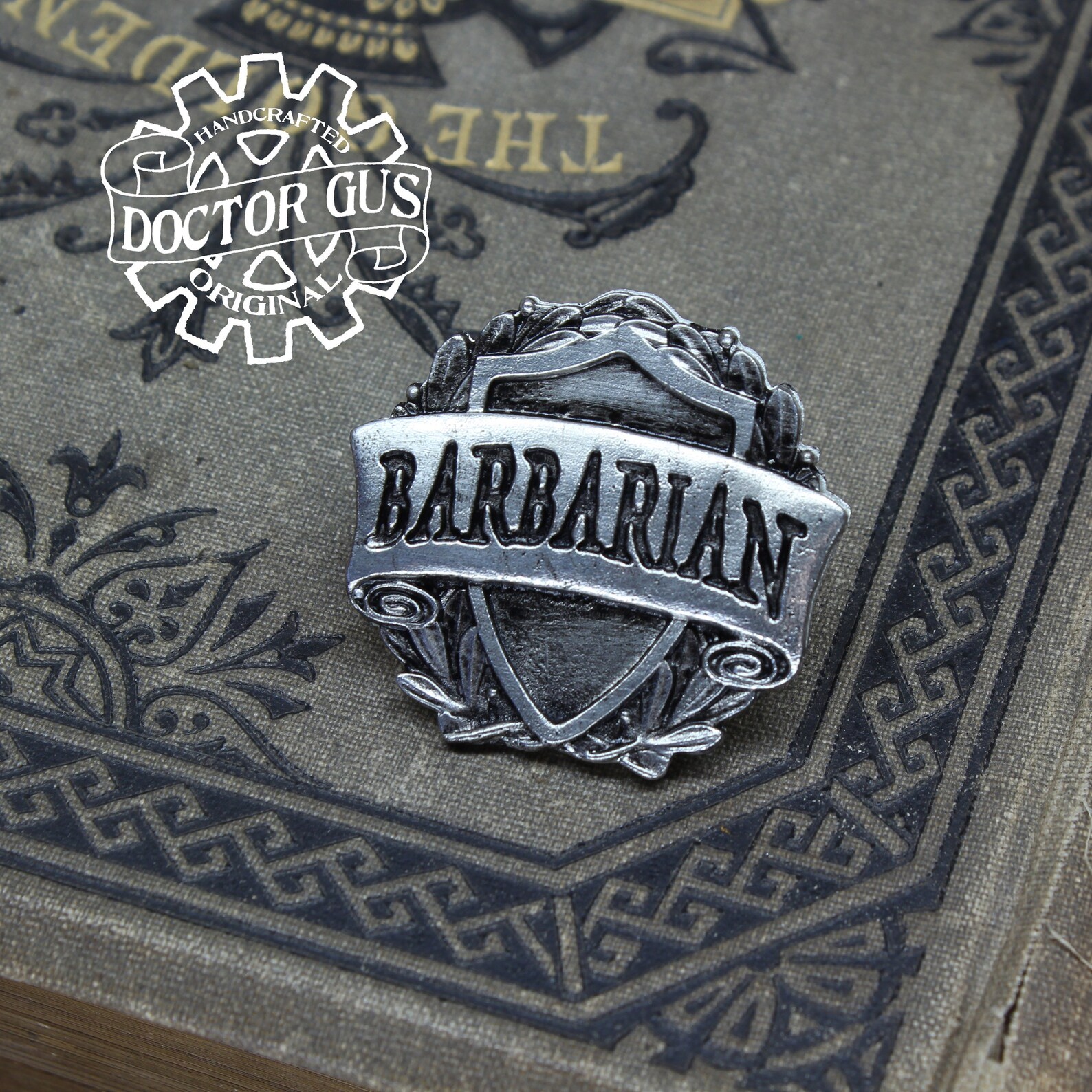 Barbarian Class Badge - RPG Character Class Pin - Handcrafted Pewter ...