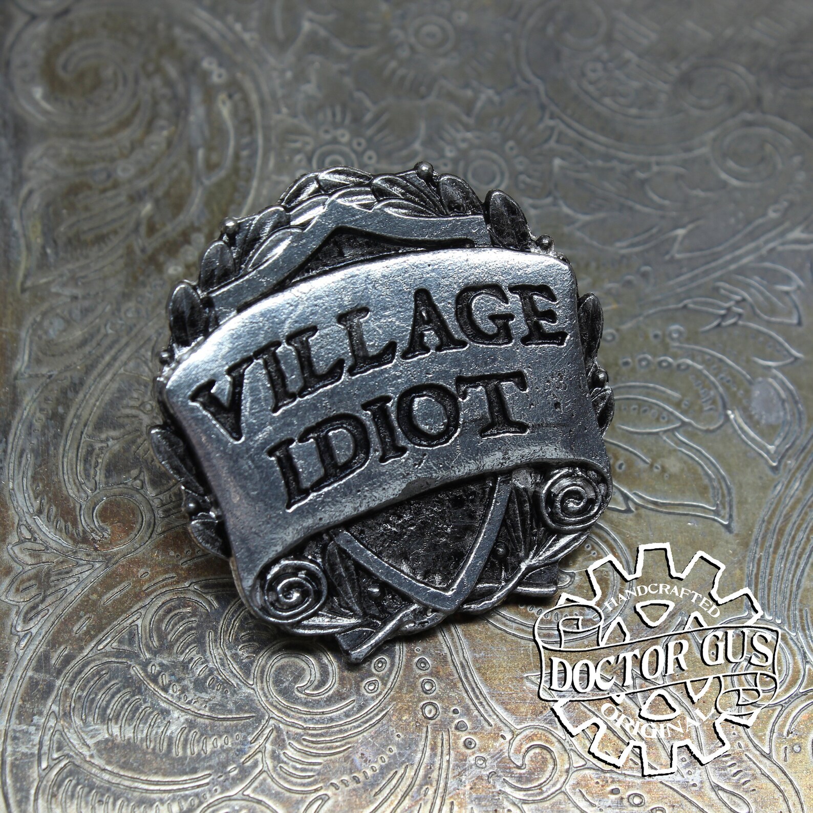 Village Idiot Badge - RPG Character Class Pin - Handcrafted Pewter ...