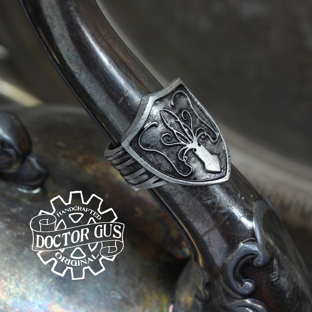 Squid Shield Ring - Adjustable - Handcrafted by Doctor Gus - Unisex ...