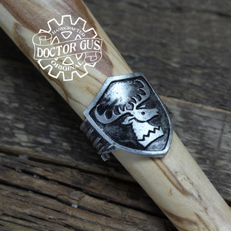 Stag Shield Ring - Adjustable - Handcrafted by Doctor Gus - Unisex ...