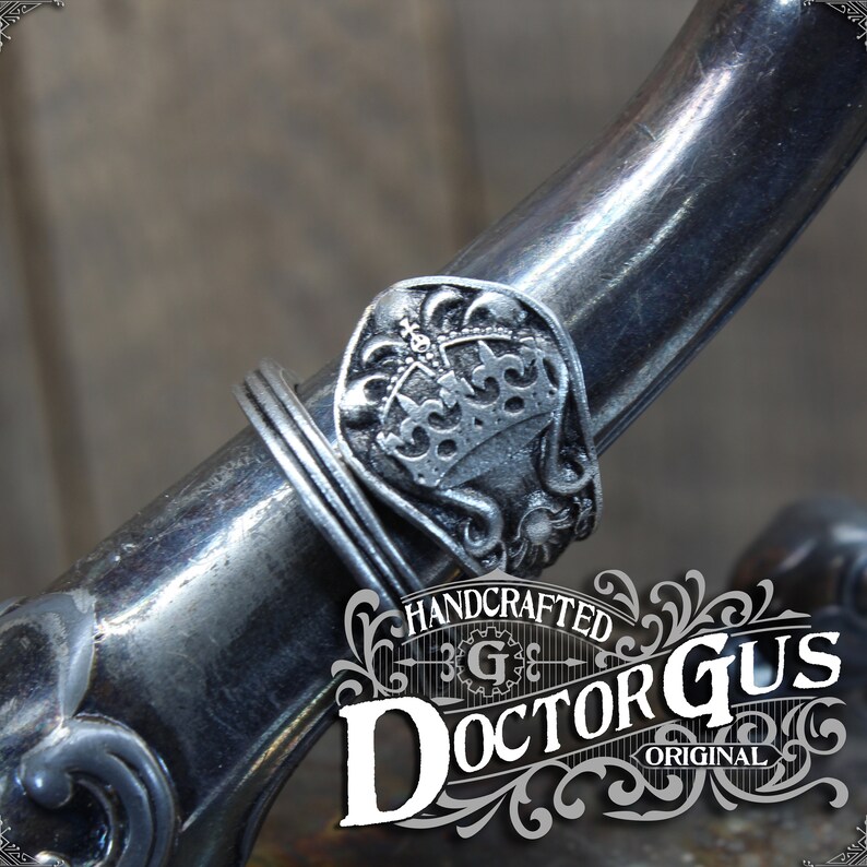 Crown Ring - Adjustable - Wrap Style - Handcrafted by Doctor Gus ...