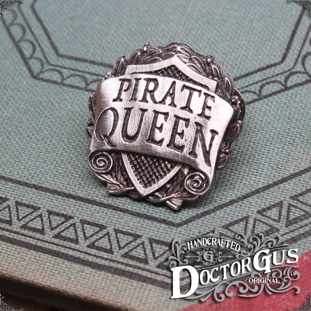 Pirate Queen Badge --- Pirate Crew Pin --- Handcrafted Pewter ...