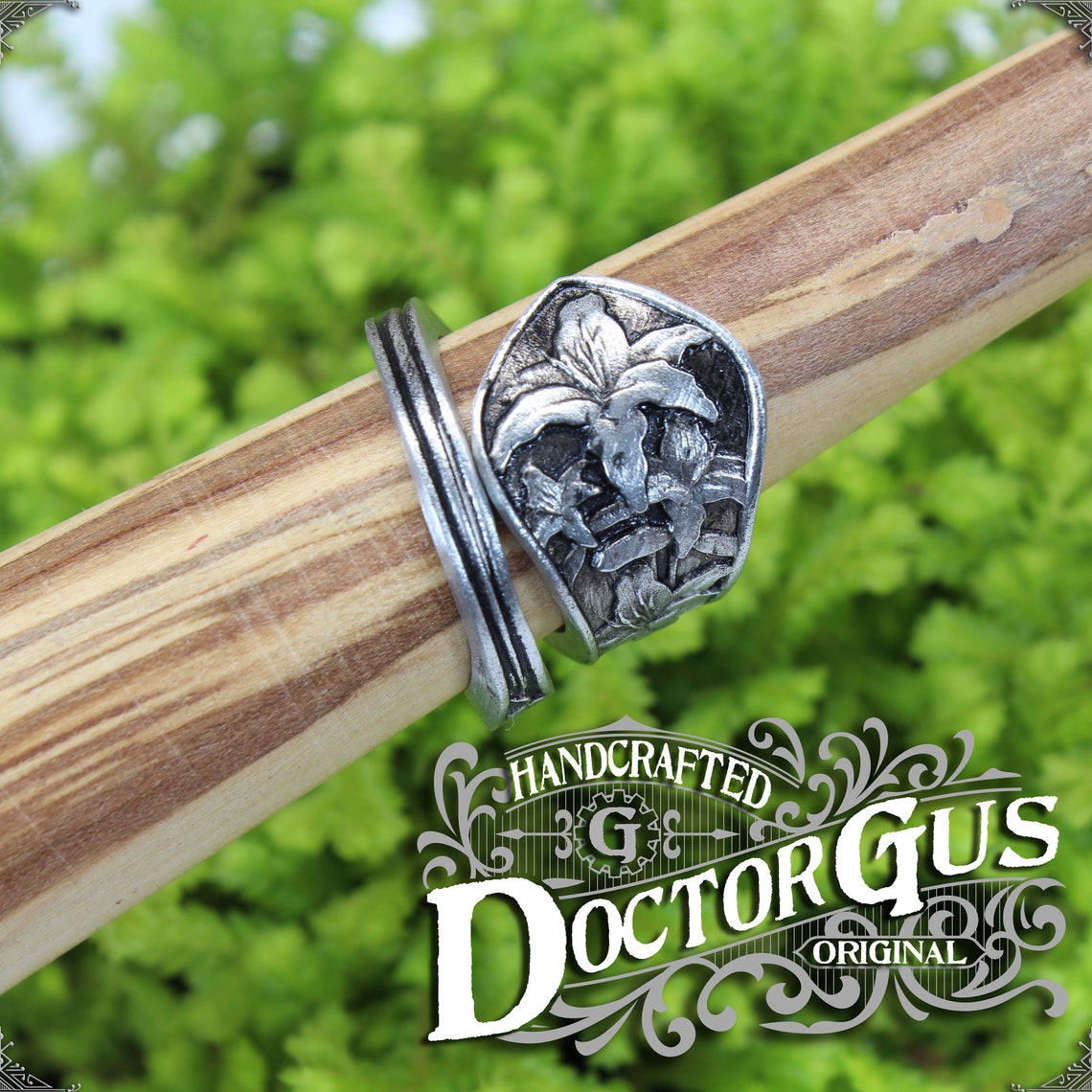 Tiger Lily Ring - Adjustable - Wrap Style - Handcrafted Pewter by ...