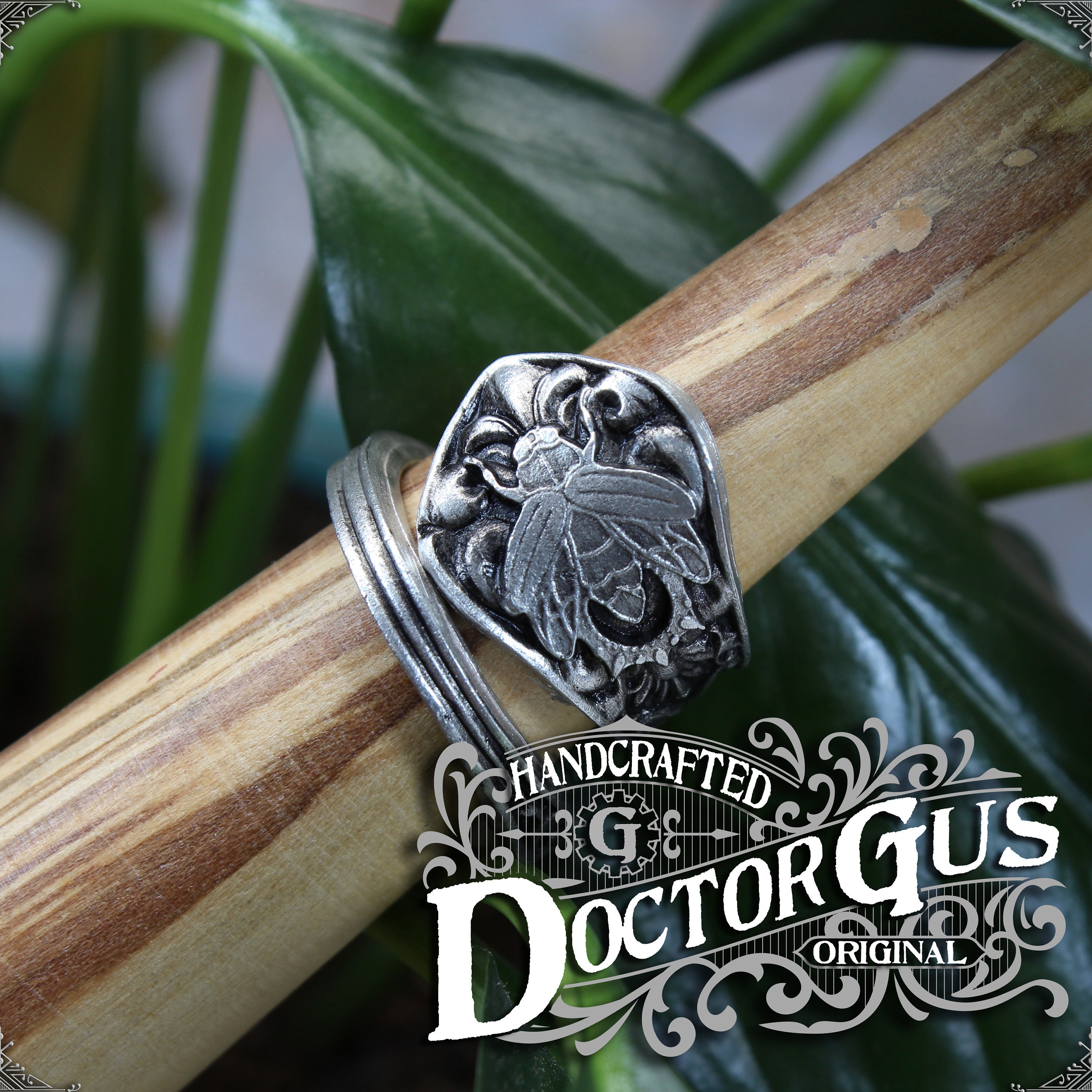 Firefly Ring Adjustable Wrap Style Handcrafted Pewter by | Etsy