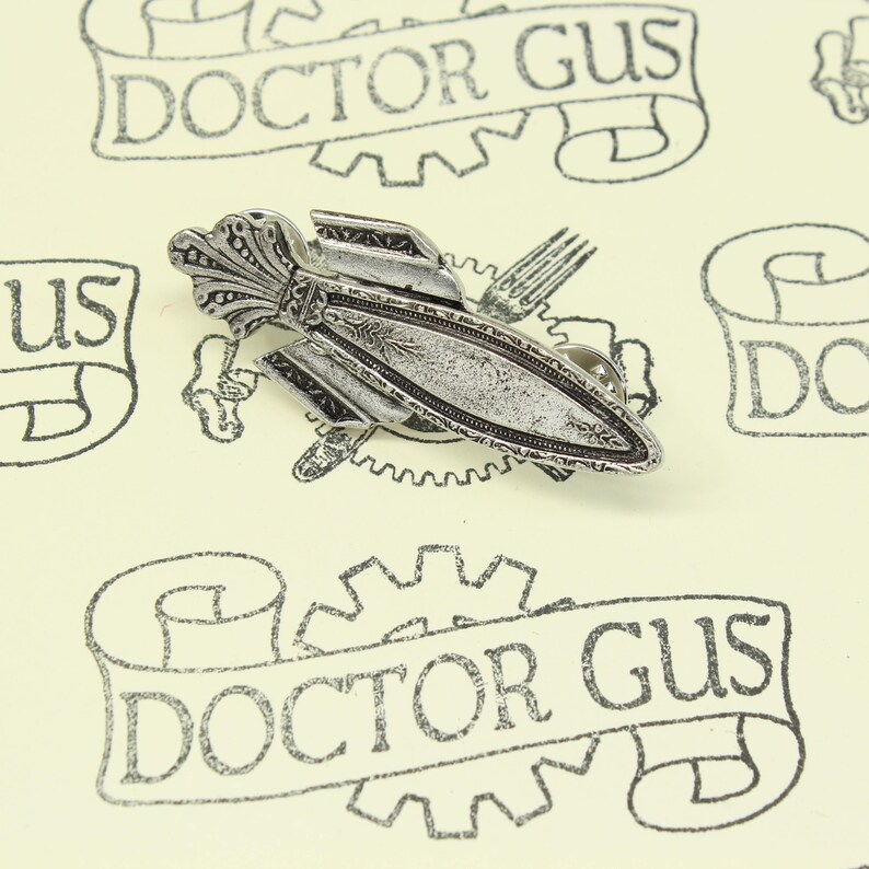 Rocket Ship Brooch Inspired by Antique Victorian Silverware | Etsy